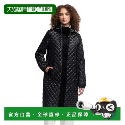 自营 Pajar女式Peridot钻石绗缝长款项链-黑色 美国奥莱直发外套