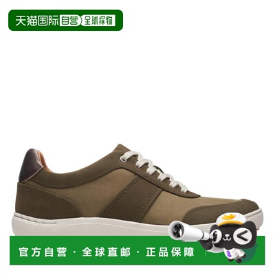 自营Clarks Nalle蕨类植物在绿色的Nubuck-橄榄组合 美国奥莱直发