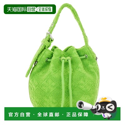 自营tory burch“T Monogram” 迷你水桶包-绿色 美国奥莱直发