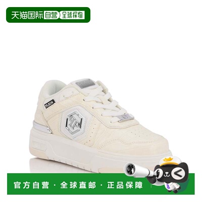 美国直邮自营philipp pleinSK8R PLEIN Cocco低帮运动鞋-白色 美