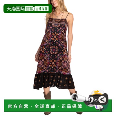 自营johnny wasJohnny是Brandi真丝混纺连衣裙-黑色 美国奥莱直发