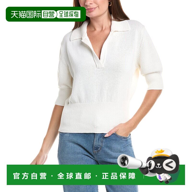自营Proenza Schouler Reeve Polo毛衣-白色 美国奥莱直发