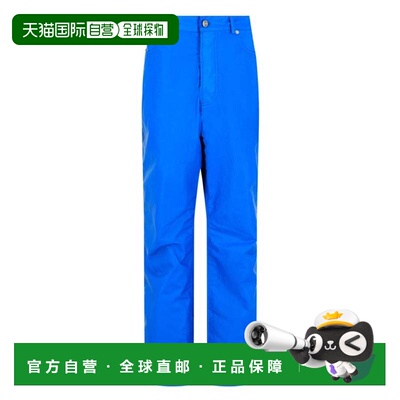 自营salvatore ferragamoFerragamo涂层直筒裤-蓝色aster 美国奥