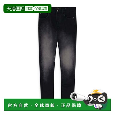 自营purple brand紫色品牌黑色高对比染料紧身牛仔裤-黑色 美国奥