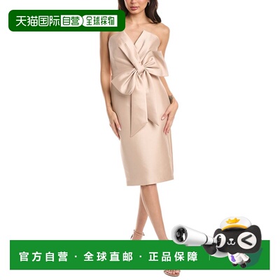 自营Badgley Mischka Jolie鸡尾酒礼服-棕色 连衣裙美国直发奥莱