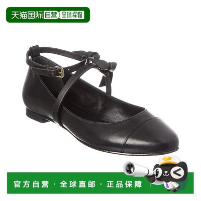 自营 Alexandre Birman Slim Clarita Leather Ballet Flat - bla