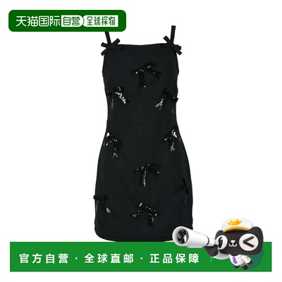 自营msgmSheath Dress Applications - Black - black 美国奥莱直
