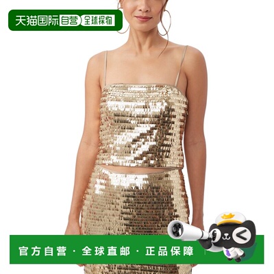 自营 trina turk天合土耳其小泡泡顶-黄色 美国奥莱直发上衣抹胸