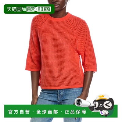自营Autumn Cashmere Mesh Cashmere Sweater - red 美国奥莱直发