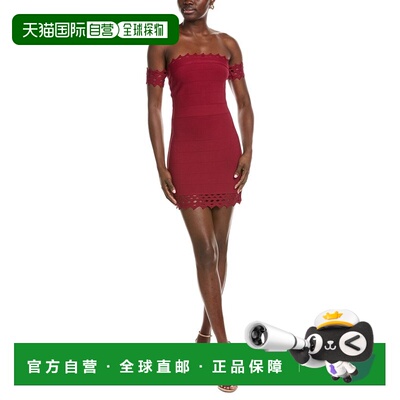 自营susana monaco Bandage Eyelet Dress - red 美国奥莱直发