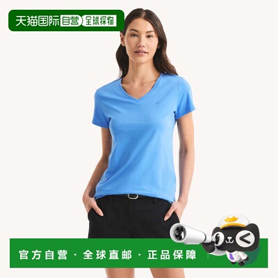 自营Nautica Sustainably Crafted V-Neck Deck T-Shirt - ultram