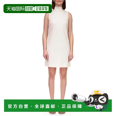 自营Sanctuary轮班连衣裙女士白色罗纹模拟领无袖派对FROG363-白
