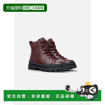 自营脚踝靴儿童Camper Brutus儿童-酒红色 美国奥莱直发