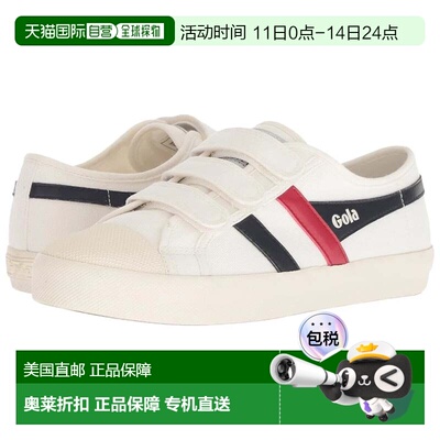 自营Women's Gola Coaster Sneakers Off-White Red Canvas Lifes