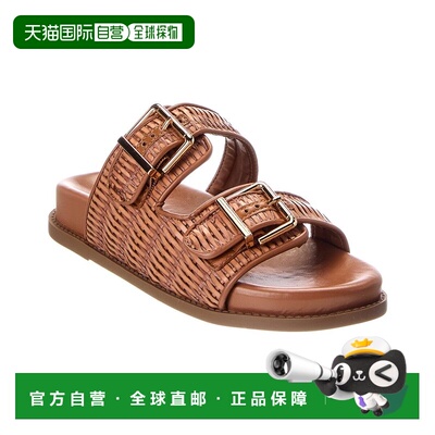 自营schutz保护Naomi皮革凉鞋-棕色 美国奥莱直发