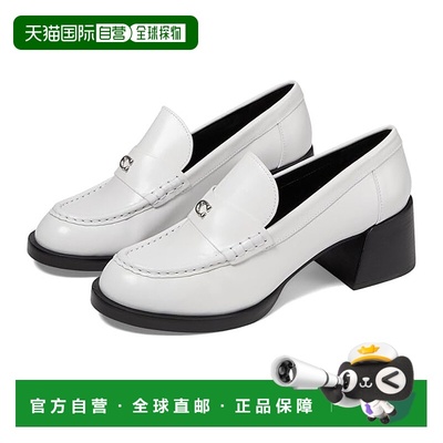 1h可退 香港直邮潮奢 Coach 蔻驰 女士 Natalie 便鞋 white白色