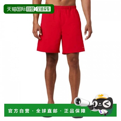 自营Columbia PFG Backcast III水上短裤男式红色8英寸内缝平前ER