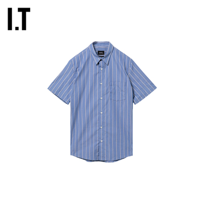 ITA.P.C.竖条纹短袖衬衫