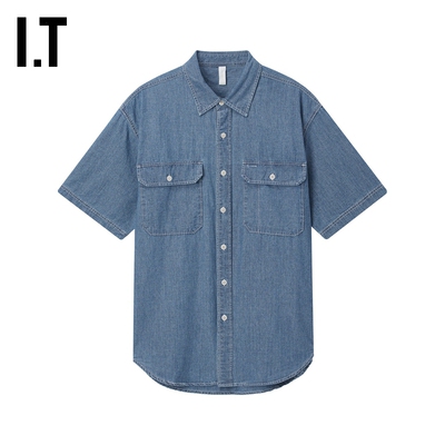 ITWITTHLOVE短袖牛仔衬衫