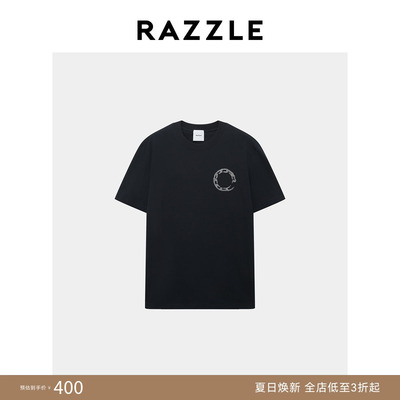 RAZZLE地素奥莱男装黑色秋季短袖T恤