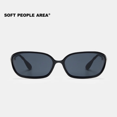 SOFT PEOPLE AREA-COR(墨镜)弧面椭圆方框眼镜太阳镜复古板材素颜