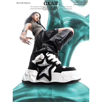 COKT面包鞋复古厚底情侣小