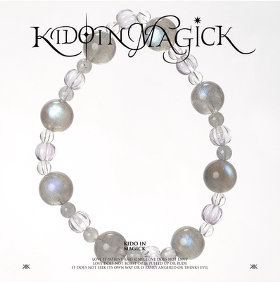 KIK天然灰月光白水晶手串送礼