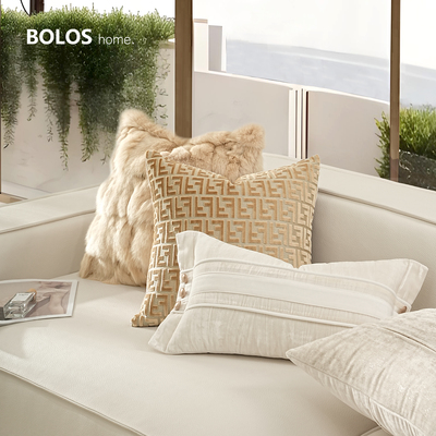 柏洛斯高级感样板间沙发抱枕组合