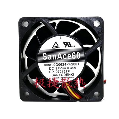 9G0624P4S001 原装正品三洋SanAce60 24V 0.34A 散热风扇 6CM