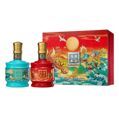 【酒厂直供】 52度丰谷酒王瑞兽四川白酒送礼收藏500ml*2瓶礼盒装