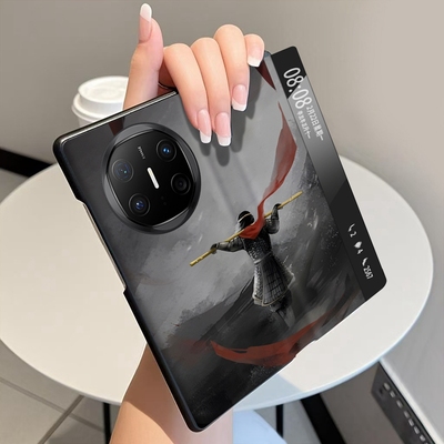 斗战胜佛适用华为MateX6手机壳翻盖皮套MateX5折叠屏磁吸MateXT非凡大师智能视窗MateX3典藏版全包中轴铰链