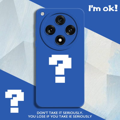 适用oppo手机壳简约问号硅胶创意