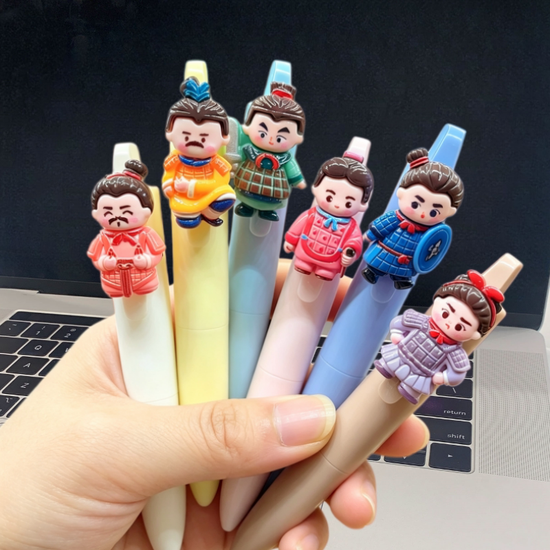 兵马俑笔口袋笔创意古代按动笔高颜值ins风刷题笔速干学生中性笔5