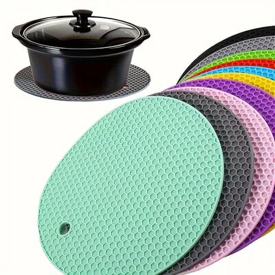 3 Pack Silicone Trivet Pot Mats - Heat Resistant Pot Holders