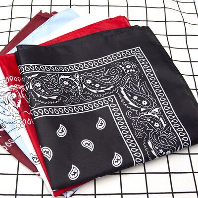 Fashion Hip Hop Bandana Kerchief Unisex Black Hair Band Neck