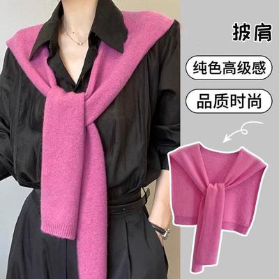 高能感潮流款韩版2025春夏新款外搭针织披肩女空调房办公室护肩