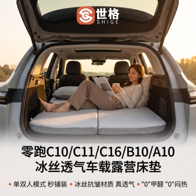 世格零跑C10/C11/B10车载床垫3d抗皱立体记忆海棉后备箱睡垫旅行