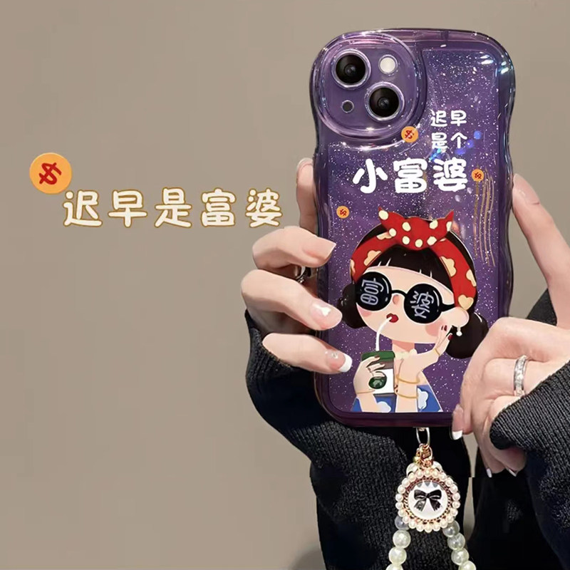 波浪opporeno9手机壳reno8/7/6/5k/4se/3pro新款oppoa97紫色a96/a95/a93s女a55/a58/a11x ...