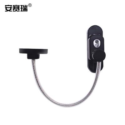 安赛瑞窗户锁扣推拉平移门安全锁限位器窗户防盗锁黑色500203