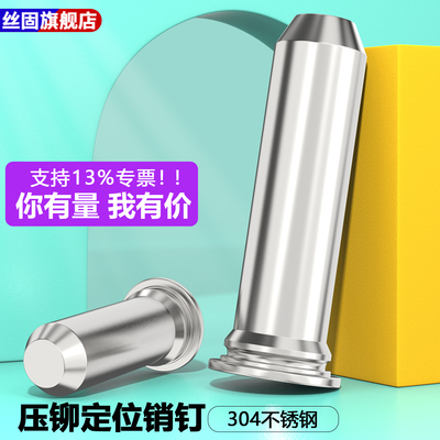 304不锈钢压铆定位销钉tps导向销圆柱销钉平头销TPS-3/4/5/6