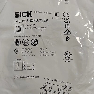 议价西克接近开关IME08-2N5PSZW2K订货号10408可维修
