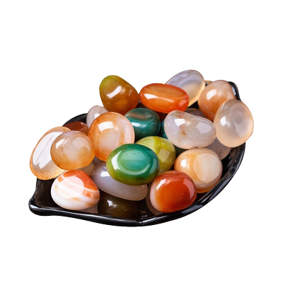 雨花石原石鱼缸彩色石头