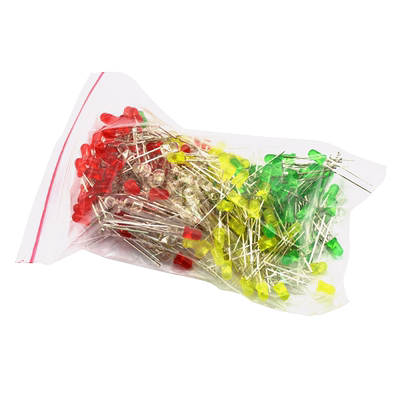 WGSD 3mmLED灯发光二极管包 红绿黄白 4种各50个共200个/包