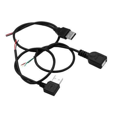 usb数据线单头2芯4公母头电源线