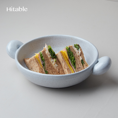 Hitable大耳朵双耳碗陶瓷面碗