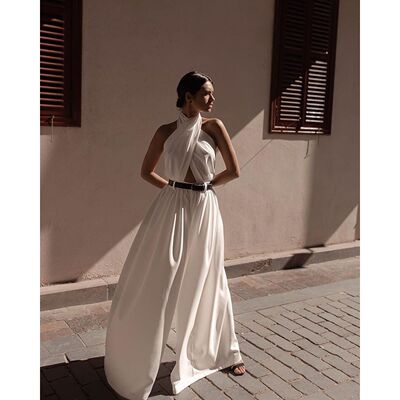 White leotards women's jumpsuits women trousers