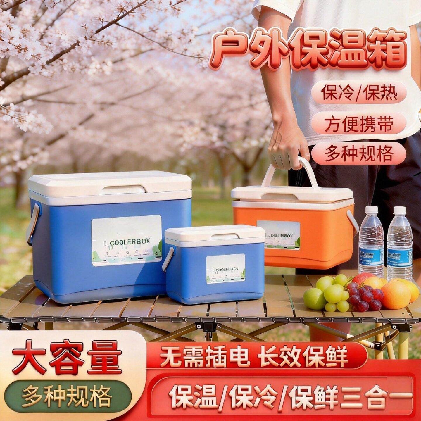 小号外卖配送箱跑腿保冷箱电动车专用加粗送餐饮料包子保温箱子