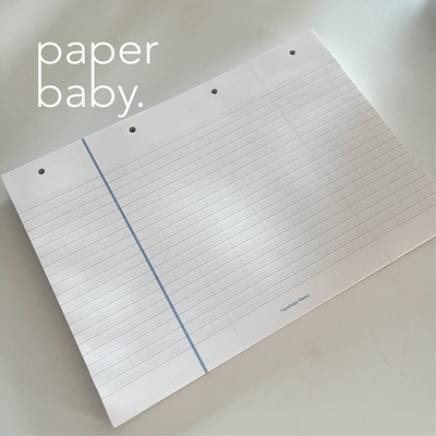 paperbaby 复古法文格A4打孔拍纸本 学习手帐素材本