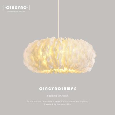 Bedroom chandeliers, 2022, new feather living room lights, N