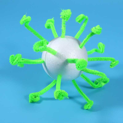 Virus新冠状病毒模型儿童益智科教具科技小制作手工DIY拼装材料包